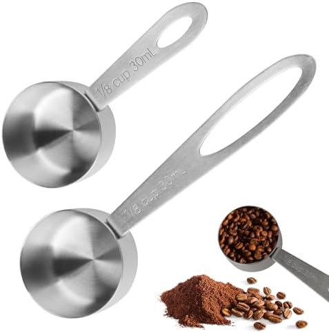 Amazon.com: 4Pcs 1/8 Cup Measuring Cup, 30ml Scoop, Stainless Steel ...