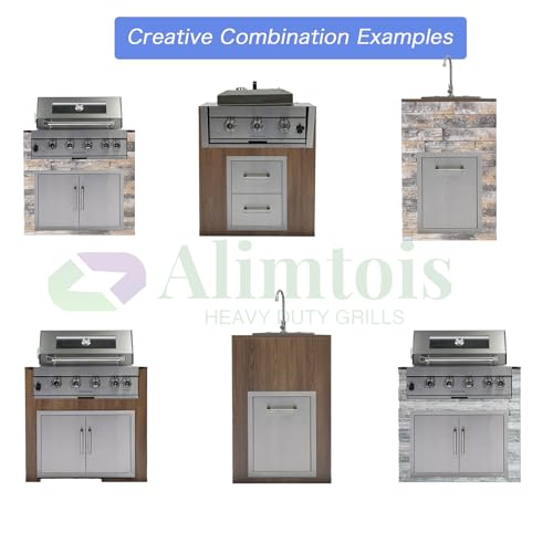 Built in Gas Grill Outdoor: 13 pcs Drop in Propane Gas Grills 32 inch ...