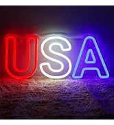 Neon Sign for Wall Decor USA Sign, Neon Light Sign for Bedroom Home ...