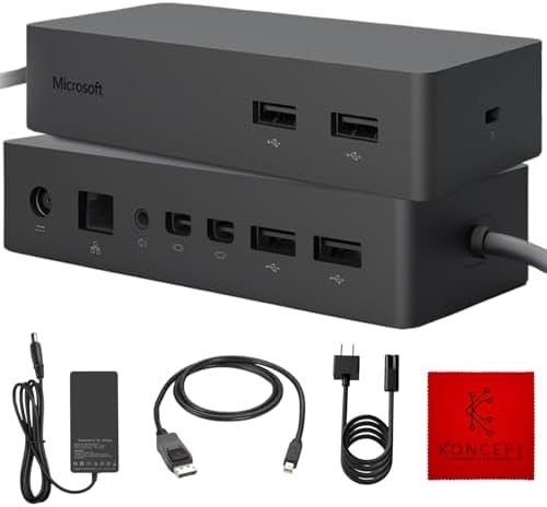 Amazon.com: Microsoft Surface Dock, 12-in-1 Triple Display (2 HDMI 4K+VGA) Surface Dock, Surface ...