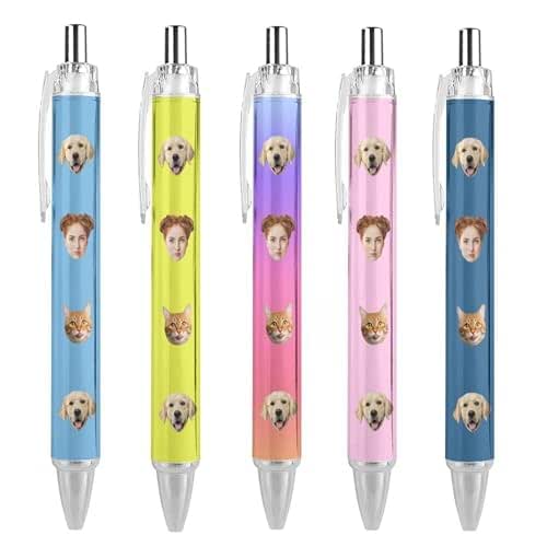 Amazon.com: Custom Pens with Photo Personalized Dog Face Ballpoint Pens ...