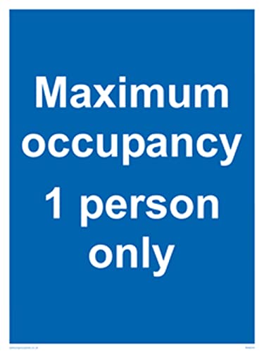 Maximum occupancy 1 person only sign – BigaMart