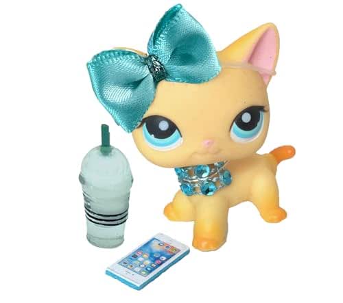 Amazon.com: Pet Shop Accessories LPS 4 PC Lot Bow Necklace Phone Coffee ...