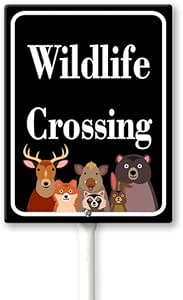 Amazon.com : Uptell Wildlife Crossing Sign With Stake For Neighborhoods ...
