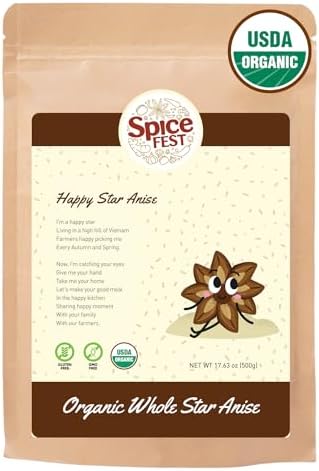 Amazon.com : SPICE FEST - Organic Whole Star Anise, (17.6 Ounces) 100% ...