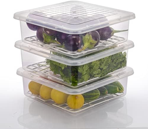 Buy Raawan Fridge Storage Boxes,Fridge Organizer With Removable Drain ...