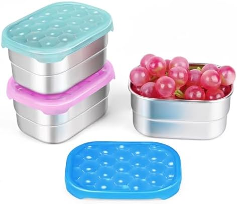 Amazon.com: Tanjiae Kids Snack Pro - Stainless Steel Snack Containers ...