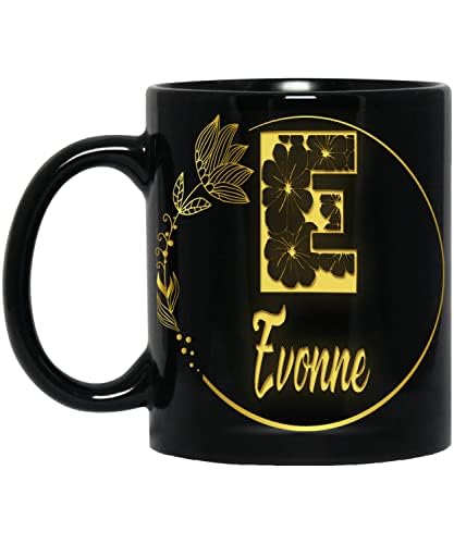 Amazon.com: Mug Personalized Evonne Name & Initial Letter Monogram ...