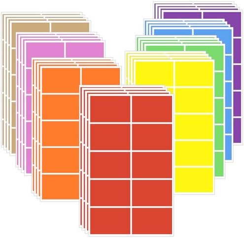 Amazon.com : Marspark 1000 Pcs Colored Labels Stickers 3 x 2 Inch ...