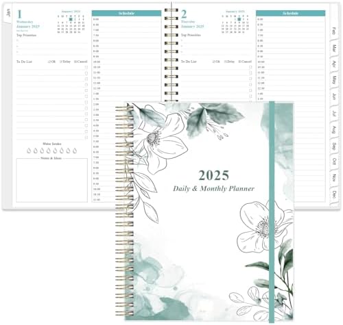 Amazon.com : 2025 Daily & Monthly Planner, One Page Per Day, January ...