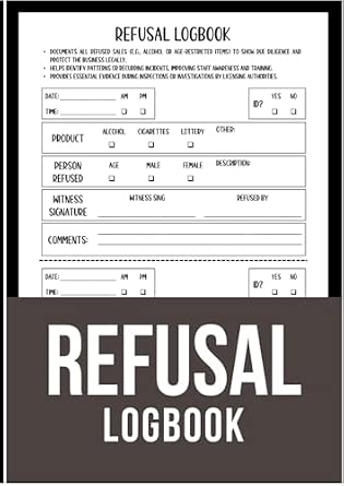 Amazon.com: Refusal Logbook.: Log All Age Restricted Sales and Refusals ...