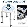 Amazon.com: Round Shower Stool for Inside Shower, 360 Degree Swivel ...