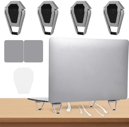 Amazon.com: JJUNW 4Pcs Laptop Stand Portable, Laptop Mini Stand, Zinc ...