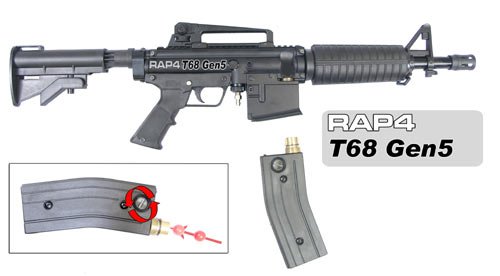 4 x T68 18 Rounds Paintball Magazines: Amazon.com: Books