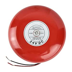 Alarm Bell, Security Bell, Electric Security Round, Red 24V Metal for ...
