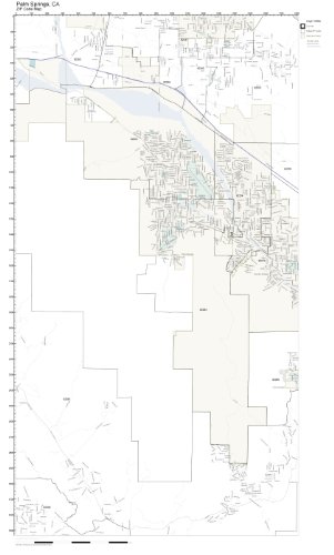Amazon.com : ZIP Code Wall Map of Palm Springs, CA ZIP Code Map ...