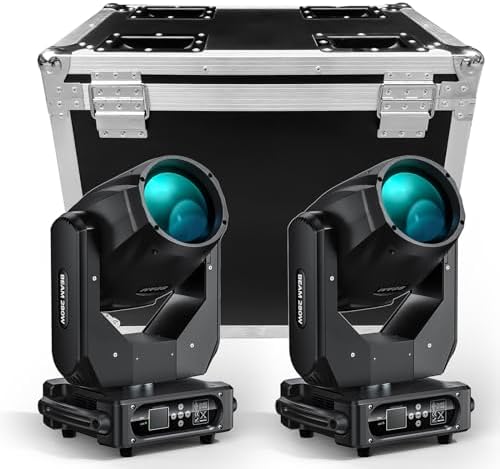 Amazon.com: Moving Head Lights with Flight Case, 2 Pack 280W Moving ...
