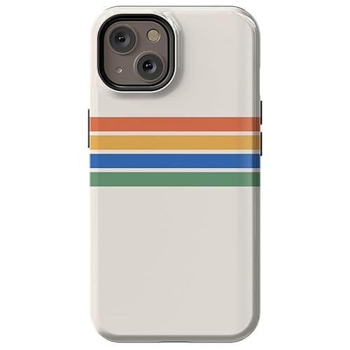 Snapklik.com : Casely iPhone 15 Pro Case Totally Groovy Rainbow Stripes Color Block Case ...