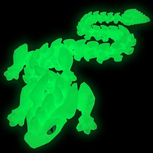 Amazon.com: 30in Large 3D Printed Glow in The Dark Articulated Dragons ...