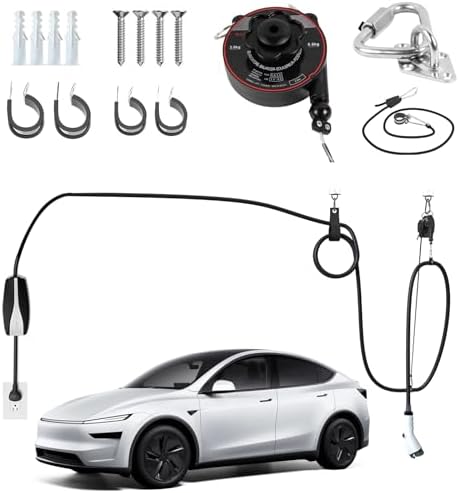 Amazon.com: Flexible charging Universal EV Overhead Retractable Cable ...