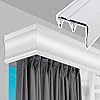 Double Curtain Track System with Pelmets & Valance Adjustable Metal ...