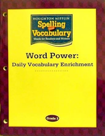 Houghton Mifflin Spelling and Vocabulary: Word Power: Daily Vocabulary ...
