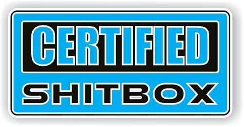 Amazon.com: Certified Shitbox Light Blue Black White Full Color Decal ...