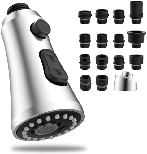 Amazon.com: Pull Down Kitchen Faucet Head Replacement, 3-Function ...