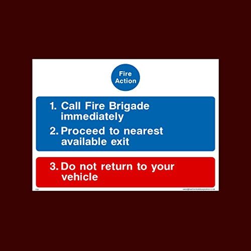 Fire Action call Fire Brigade Sticker/Self Adhesive Sign (P28) - No ...