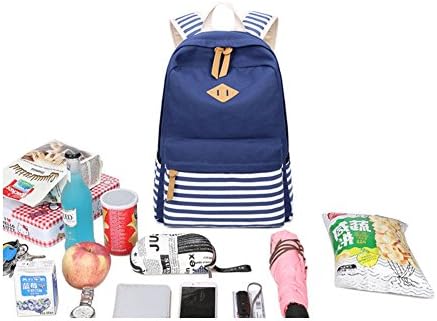 Amazon.com | Abshoo Causal Canvas Stripe Backpack Cute Lightweight Teen ...