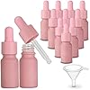 Amazon.com: seafulee 1/3 oz Pink Coated Glass Dropper Bottles (10ML ...