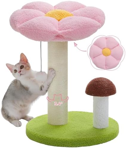 Amazon.com : Hovicaed Cute Cat Scratching Post, Flower Cat Tree for ...