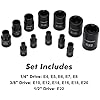 CASOMAN 25 Piece Torx Bit Socket and Female External Socket Set, 13 Star Socket Bits (T8- T60 ...