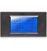 amiciSense Digital Energy Meter Single phase 6 in 1, 40V-300V AC 100A ...