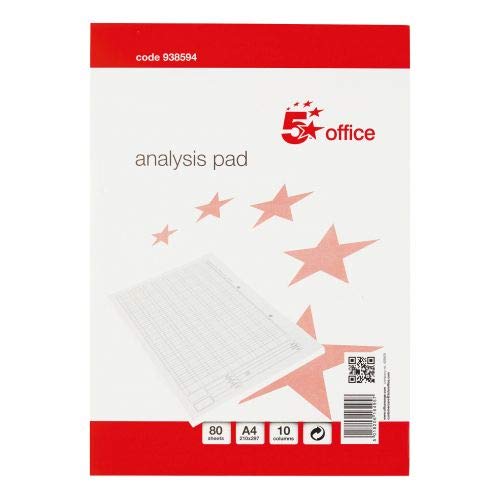 5 Star 10 Column Analysis Pad A4 : Amazon.co.uk: Stationery & Office ...