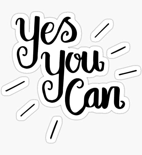 Amazon.com - Motivational Quotes - yes You can - Sticker Graphic - Auto ...