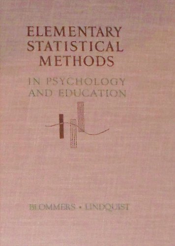 Elementary Statistical Methods in Psychology and E: Blommers, Paul ...