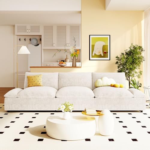 Amazon.com: Merax 86.5" Sectional Sofa with Storage Pockets & Removable ...