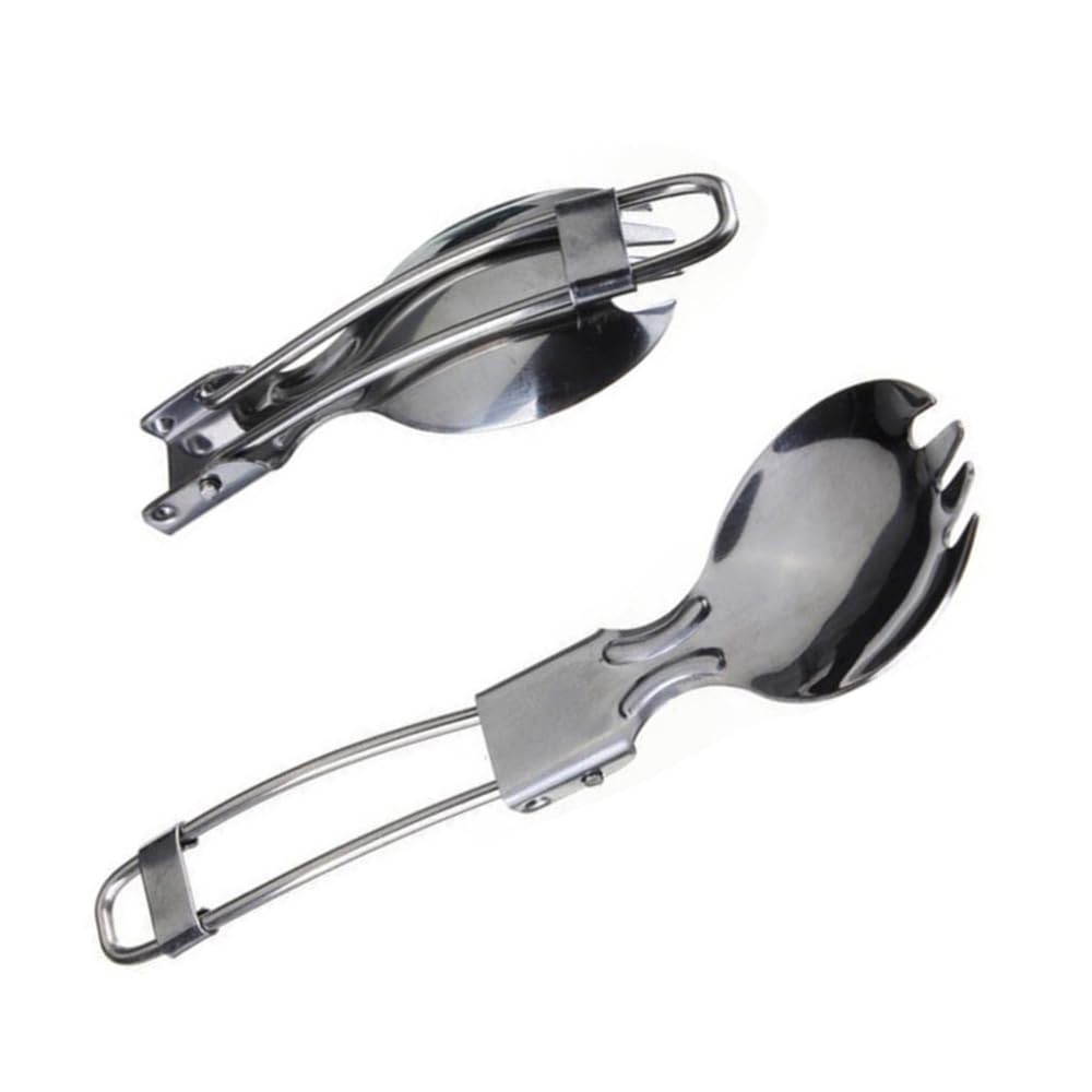 Amazon.com : yizhichun 2 Pcs Foldable Cutlery Stainless Steel Folding ...