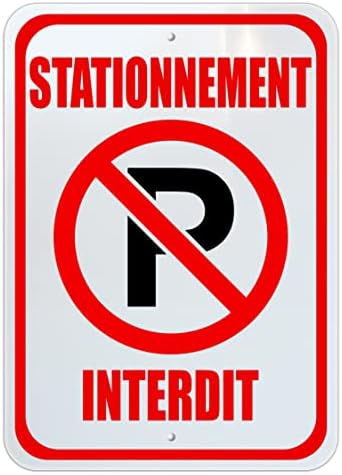 Stationnement Interdit, Panneau de Stationnement, 10 par 14 pouces ...