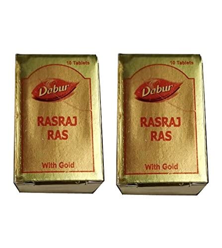 Buy DABUR INDIA Rasraj Ras with Gold (10 Tablets)-Pack of 2 Online at ...