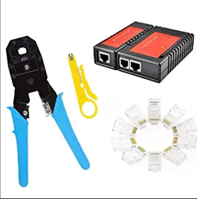 AM 3 IN 1 Crimping Tool Kit with RJ45 - RJ11 Network Lan Cable Tester ...