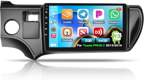 Amazon.com: [2+64G] NHOPEEW Car Stereo for Toyota Prius C 2012 2013 ...
