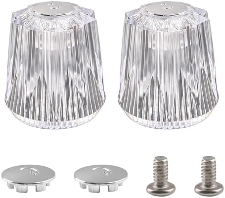 2 Pcs Large Shower Knob Replacement, Acrylic Tub Shower Faucet Handle ...