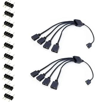 Amazon.com: 2-Pack ARGB Extension Cable,5V 3 Pin Addressable Female to ...