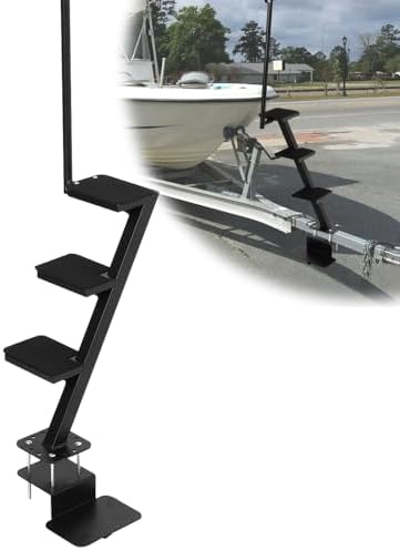 Amazon.com: Heavy-Duty Boat Trailer Steps with Handle, 4-Step Non-Slip ...