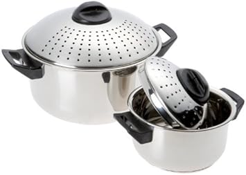 Amazon.com: Stainless Steel 4 Pcs Pasta Cooker Set - 6 Qt and 2 Qt Pots ...