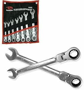 ARC-POWER For SAE Flexible Head Combination Ratchet Wrench Set - Amazon.com