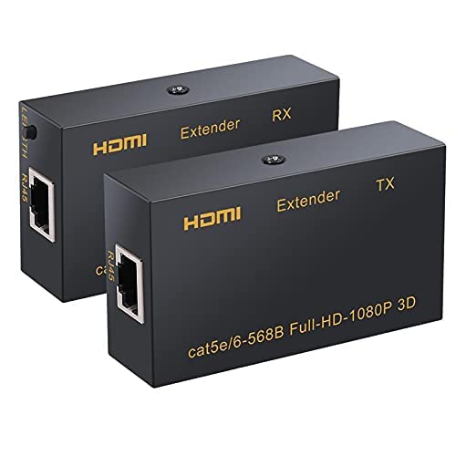 HiperAds® HDMI Extender 60m, 4k HDMI RX Receiver and TX Transmitter 60m ...