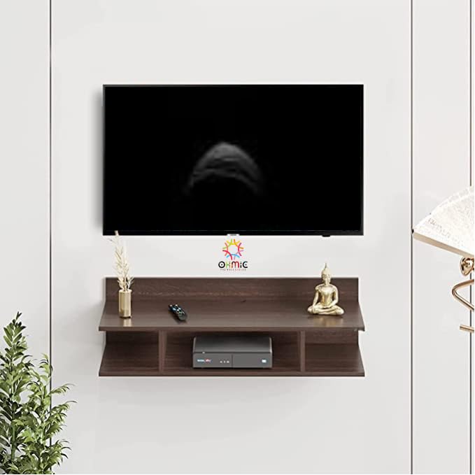 0XMIC Wooden Long Set Top Box Wall Shelf Wall Mount Stand TV ...